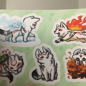 Okami Vinyl Sticker Sheet Set - Etsy