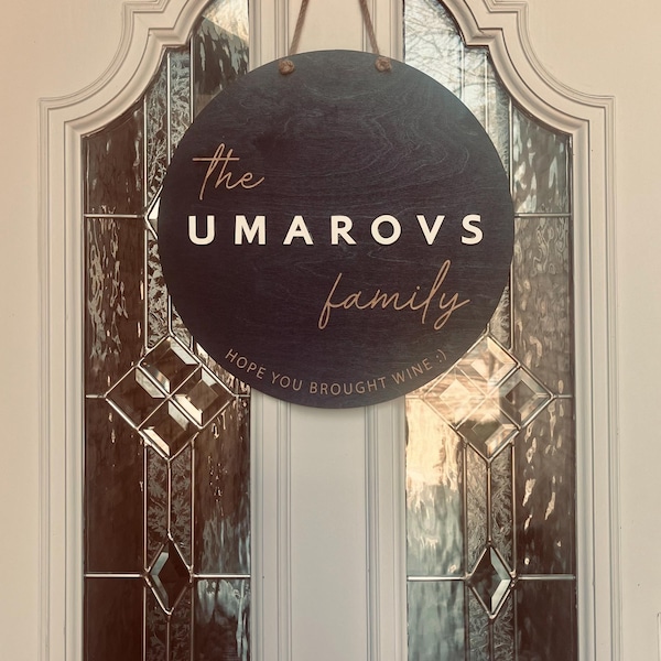 Personalized Family Door Sign, Welcome Door Name Hanger, Front Door ...