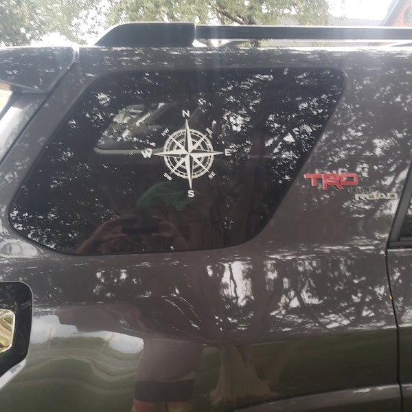 Nautical Compass Car Window Decal , Compass Decal, Nautical Compass ...