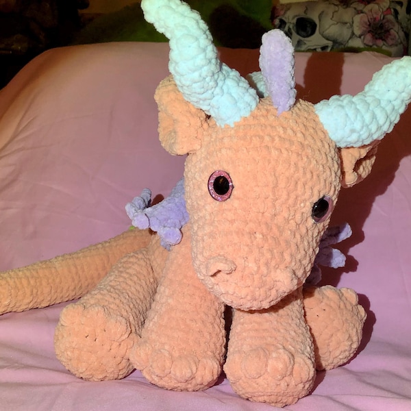 Snuggle Dragon Crochet Pattern, Original Snuggle Dragon, Crochet Dragon ...