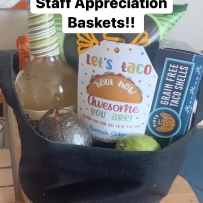 Editable Taco Gift Tag, Let's Taco Bout How Awesome You Are, Teacher ...