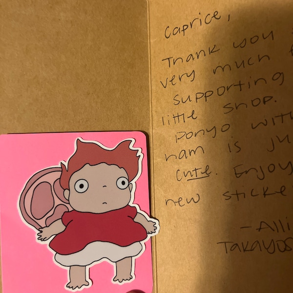 Ponyo Sticker | Ponyo and Ham Sticker | Ponyo Anime | Studio Ghibli ...