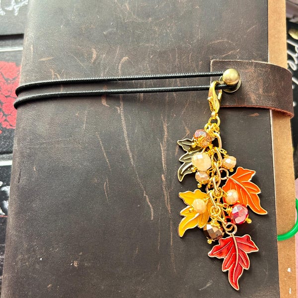 Fall Leaves Planner Charm/ Charm/ Planner Charms/ Travelers Notebook ...