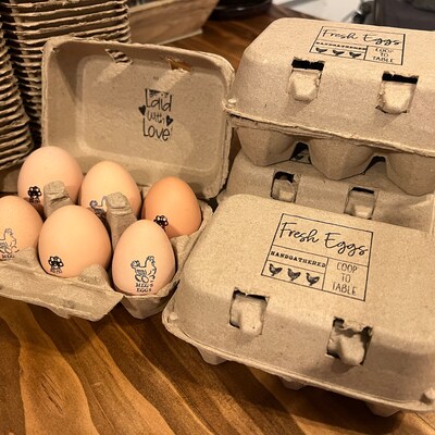 Mini Egg Stamp Chicken in an Arrow Heart Chicken Babies Mini Egg Stamps ...