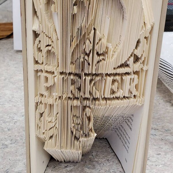 Book Folding Cut and Fold Monogram Pattern - Any Letter/word - Etsy