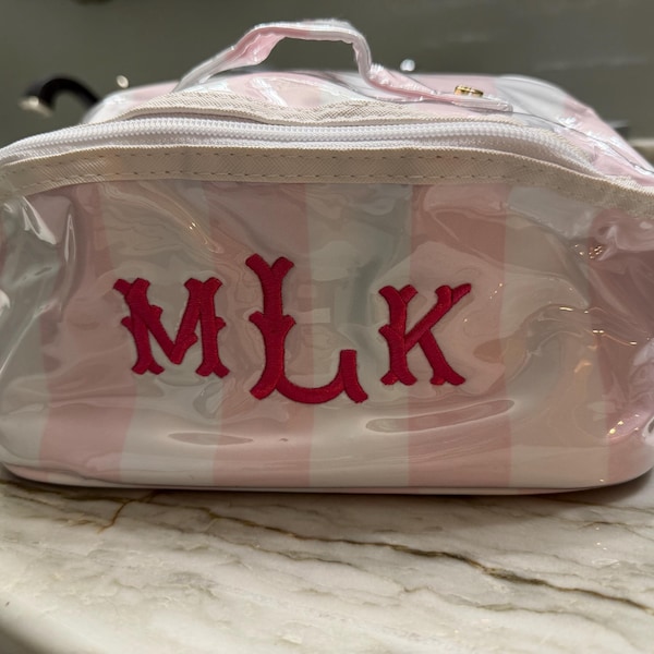 Personalized Embroidered Makeup Bag, Waterproof Cosmetic Pouch ...