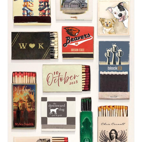 CUSTOM Matchbook Art | Personalized Digital Matchbox Wall Art Gift ...