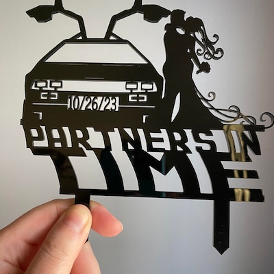 Delorean Back to the Future Birthday Car Mechanic Cake Topper ...