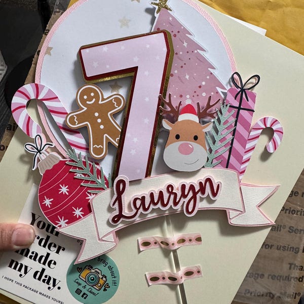 Happy Face Cake Topper, One Happy Girl Birthday, One Happy Babe Topper ...