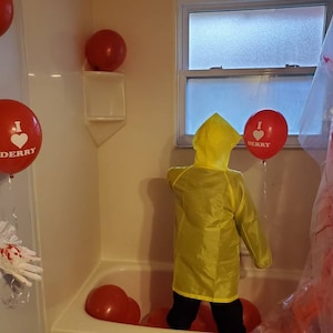IT Movie Red Balloon Pennywise Clown Fancy Dress I Love Derry Halloween ...