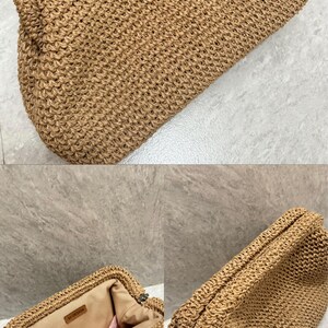 Emerald Green Metallic Raffia Bag, Evening Crochet Pouch Bag, Handmade ...