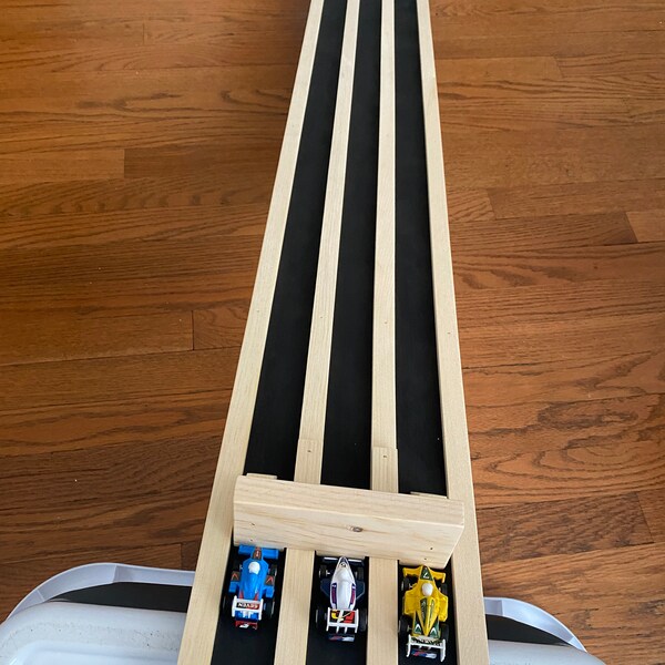 4' Kids Race Car Track, 2 or 3 Lane Road, 48" Matchbox Wooden Ramp, Hot ...