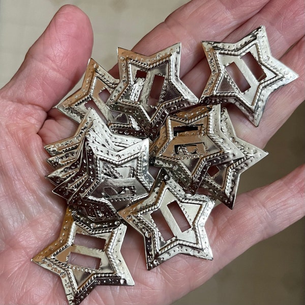 Vintage Silver Star Conchos (6 Pieces or 20 Pieces) - Etsy