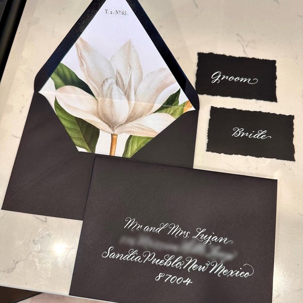 Tess Style Wedding Envelope Calligraphy • Sample • Do Not Buy! - Etsy