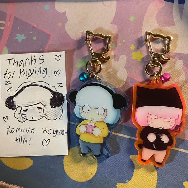 1 IN STOCK Ranfren Nyon Catman Acrylic Keychain Charm 2.5’ - Etsy