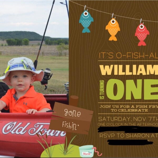 Gone Fishing Printable Birthday Party Package by Tania's Design Studio ...