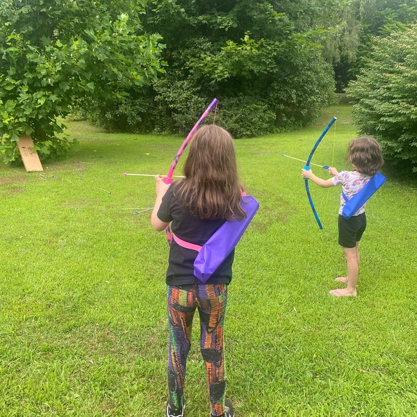 Pink Purple Bow and Arrows, Kids Gift Set Idea, Unique Outdoor Toys - Etsy