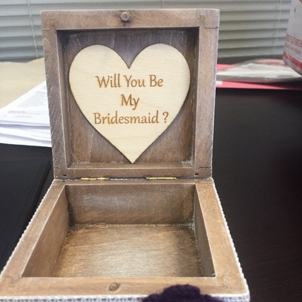 Will You Be My Bridesmaid Box, Bridesmaid Proposal Box, Maid of Honor ...