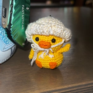 Duck Keychain, Duck With Hat Keychain, Ducky Keychain, Cute Duck ...