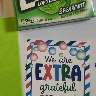 Appreciation Mint Printable Tag Mint Gum Candy Appreciation Week Gift ...