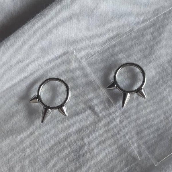 Long Spike Septum Ring Titanium Nose Piercing Spiked Septum Ring Punk ...