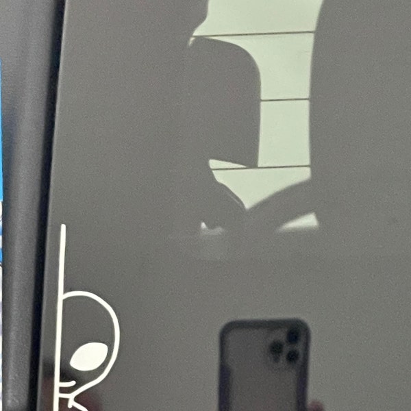 Peeking Alien Area 51 UFO Car Decal, Yeti / Laptop / Mac Book ...