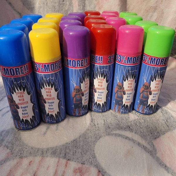 Spiderman Custom Silly String, Digital, Labels Shipped or Local Pickup ...