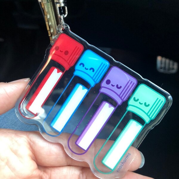 Blood Keychain, Phlebotomy Gift, Phlebotomist Keychain, Blood Tubes ...