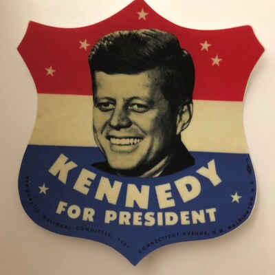 Vintage 1960's Style John F. Kennedy for President JFK Retro Travel ...