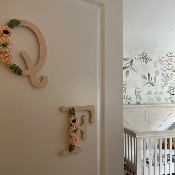 Woodland Alphabet Room Decor, Floral ABC Wall Art, Boho Alphabet ...
