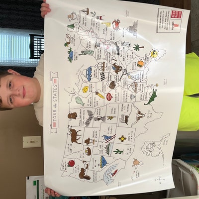 Tour the States Poster USA Map - Etsy