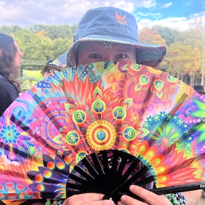 Mermaid Pearl Iridescent Hand Fan / Rave Accessory / Festival / Loud ...