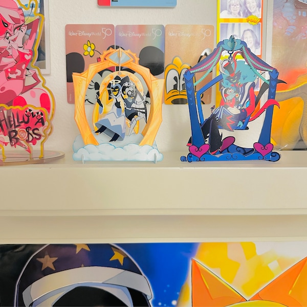 Asmodeus & Fizzarolli - Helluva Boss Paper Craft Standee - Etsy