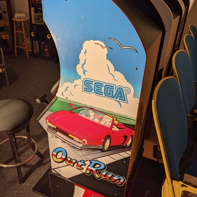 Arcade1up Cabinet Graphics Outrun Out Run Steering Wheel Graphic ...