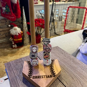 Football Stacked Ring Holder, Goal Post Ring Holder, Championship Ring ...