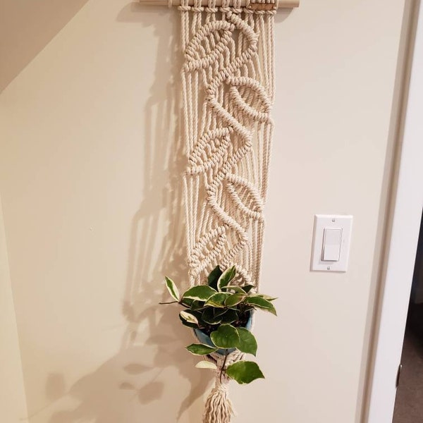 Tall Rustic Fiber Art Arch Jute Wall Hanging, Rope Arch Sculpture, Tall ...