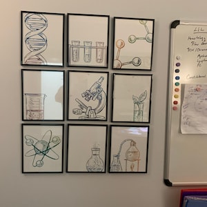 Science Class Gallery Wall - Classroom Decor, High School Middle School ...