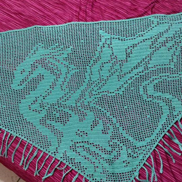 Filet 'tree of Life' Crochet Chart Pattern for Shawl/wrap/wall Hanging ...