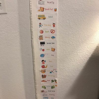 Visual Schedule Toddler Kids Daily Routine Chart Printable Homeschool ...