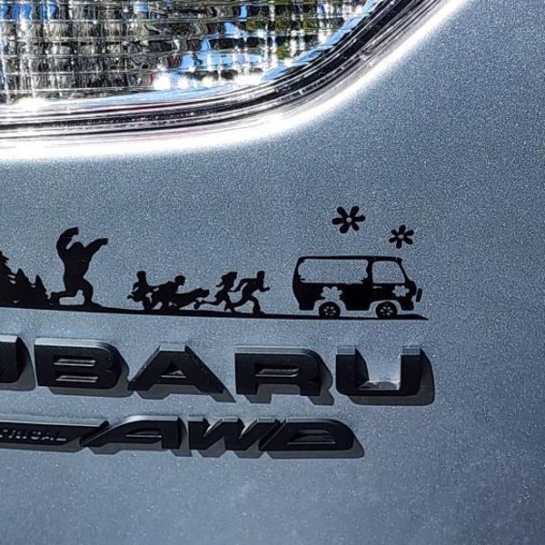 Scoobi - Doo, Trees and Mountain Decal , Car Emblem Graphic, Sticker ...