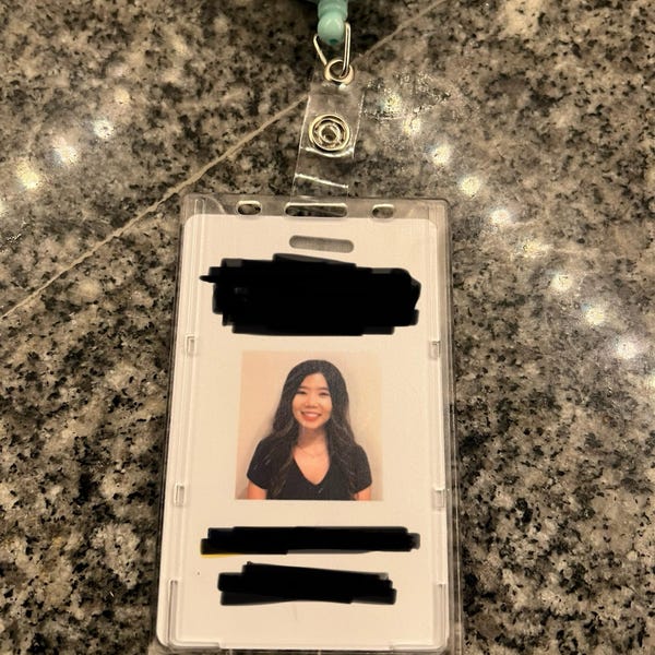 Hard Plastic Badge Holder - Vertical Top Load - Clear Rigid ID Case ...