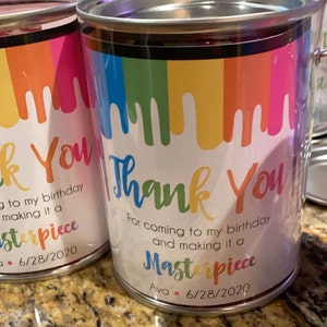 Paint Bucket Label Art Party PRINTED - Etsy