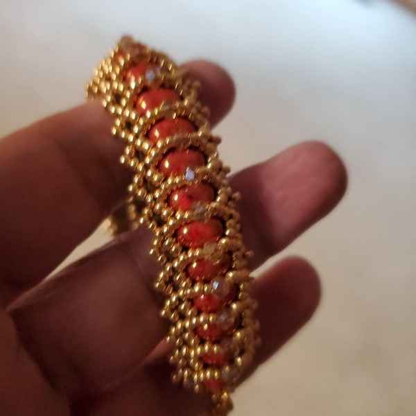 Beaded Cuff Bracelet Pattern: Glacier Design (PDF Tutorial) - Etsy