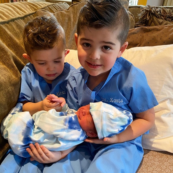 Monogrammed Kids Scrubs, Personalized Doctor Outfit - Etsy