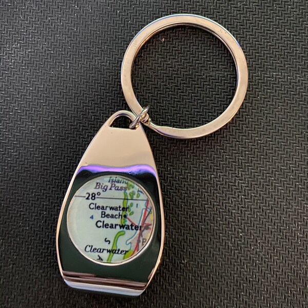 Personalized Map Keychain, Custom Keychains, Fathers Day, Mens Gift ...