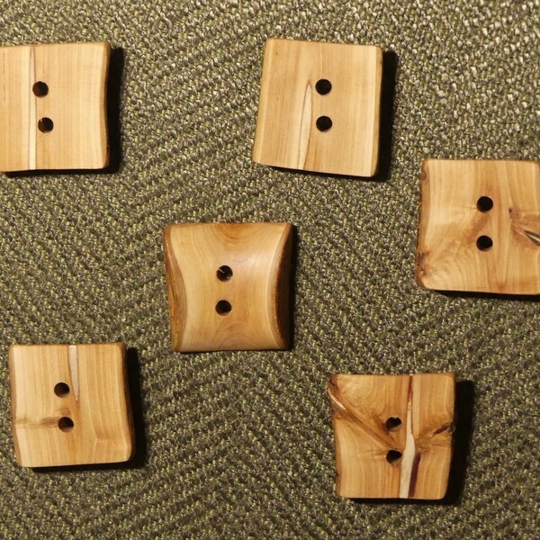 Large 10 Handmade Oak Wood Tree Branch Buttons , Accessories (1,77 ...
