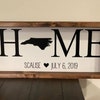 Home State Sign Name Est Date Wood Sign New Home, Homebuyer Closing ...
