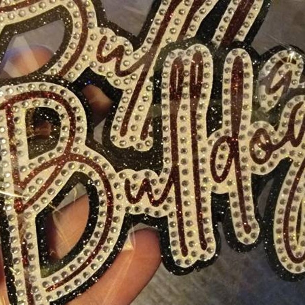 Merry Christmas Mega Bling Patch *3D Glitter Mascot Rhinestone Hat ...