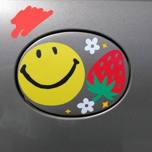 Strawberry Vinyl Decal Strawberry Car Decal Strawberry Daisy Decal ...