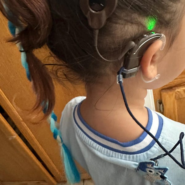 Blue Monster Hearing Aid or Cochlear Implant Leash / Retention Cord ...
